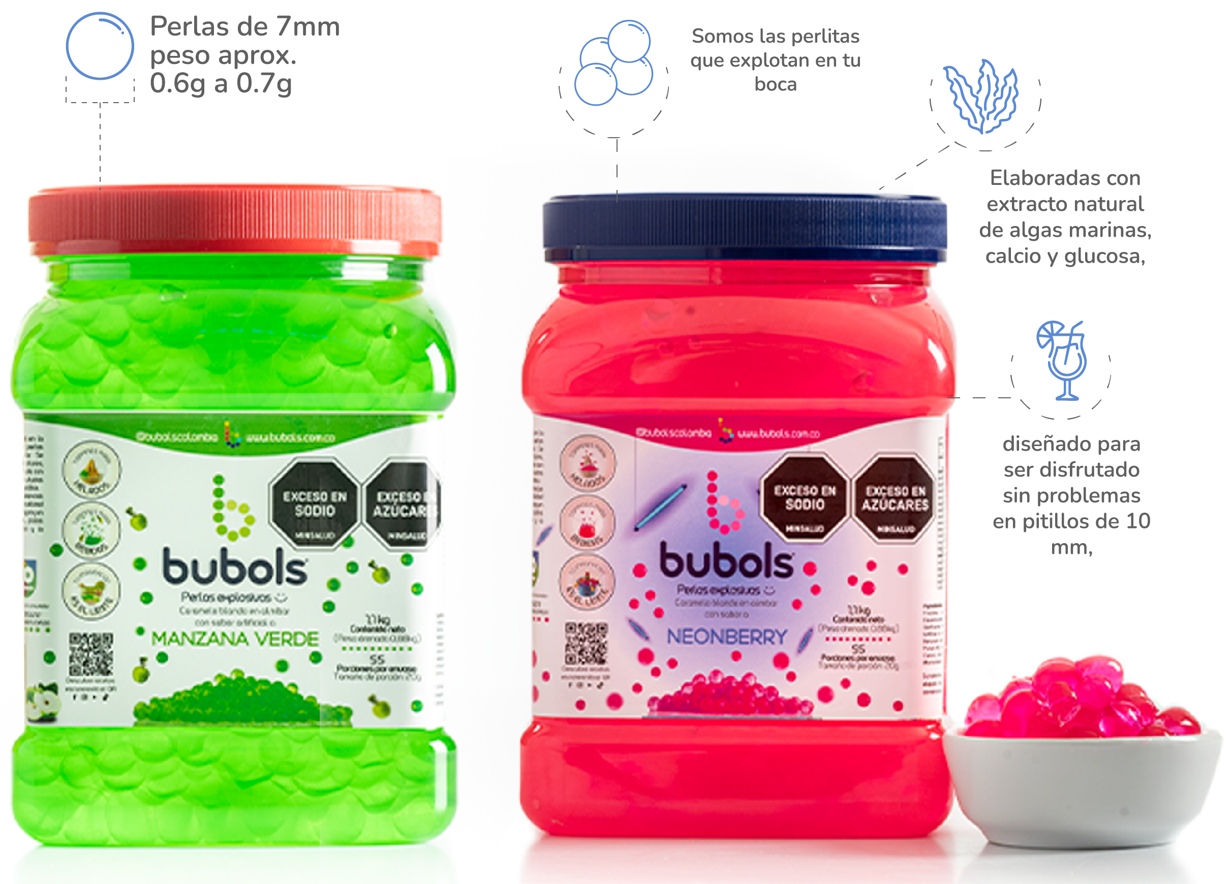 Perlas explosivas de sabores | Bubols Oficial